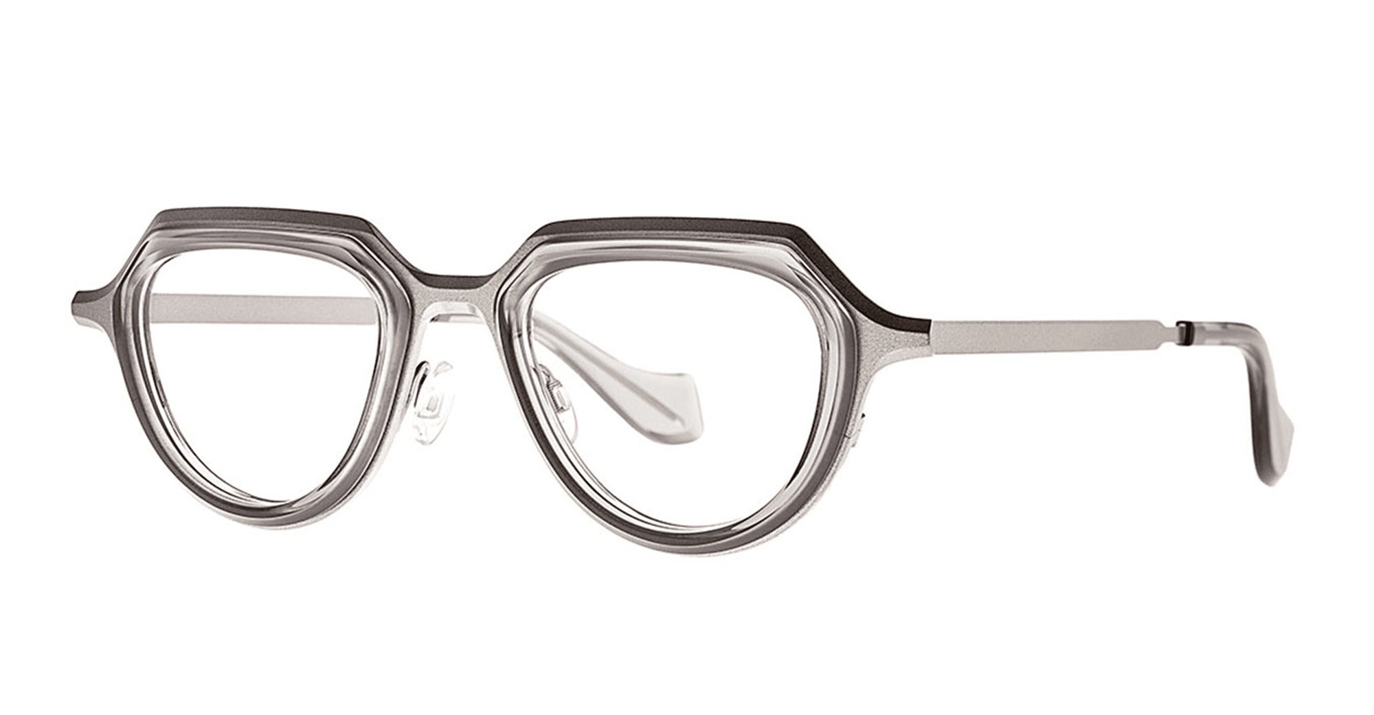Theo eyewear Prong - 002 transparent graphite grey rx – Mondello 1962